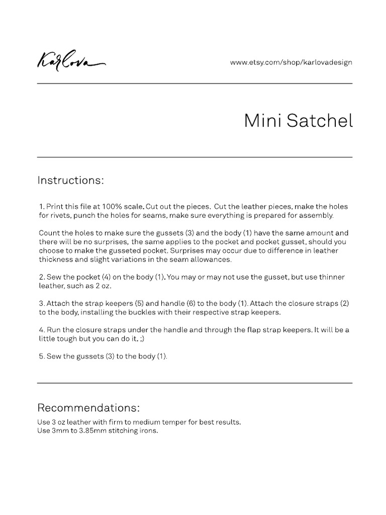 Mini Satchel | PDF