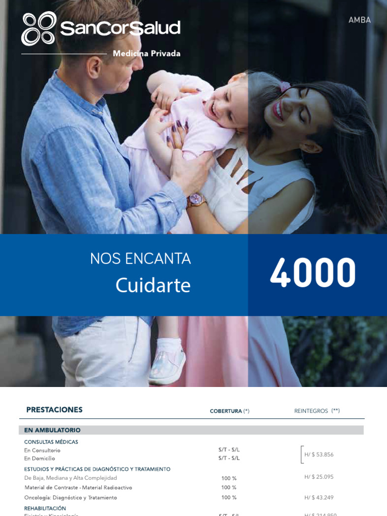 SCS-DS01003-R64 Plan 4000 AMBA-50%f | PDF | Reproducción humana | Cuidado de la salud