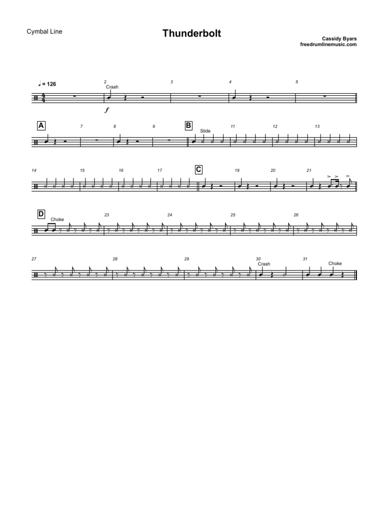 Thunderbolt - Cymbal Line | PDF