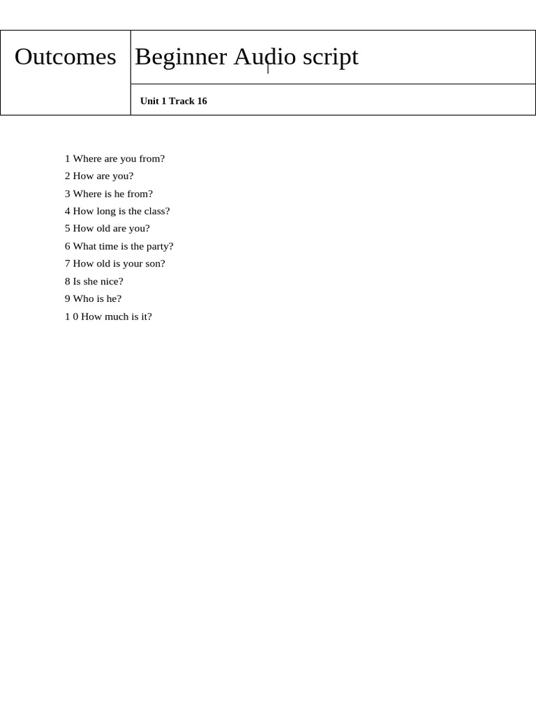 Unit1 Track16 Audio p11 | PDF