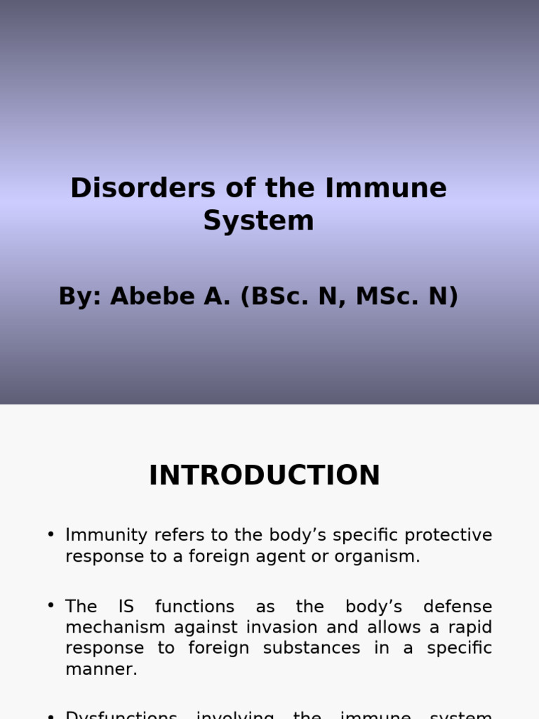 17.disorder of The Immune System | PDF | Immune System | Lymphocyte