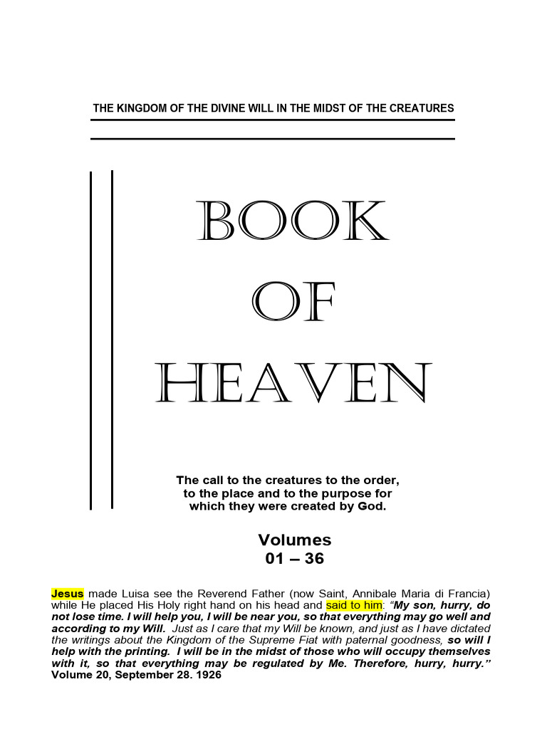 Book of Heaven | PDF | God The Father | Jesus