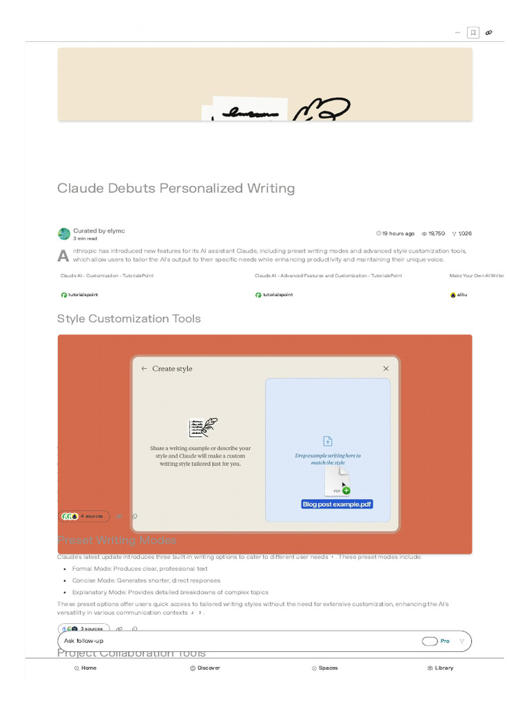 Claude Debuts Personalized Writing | PDF | Artificial Intelligence ...