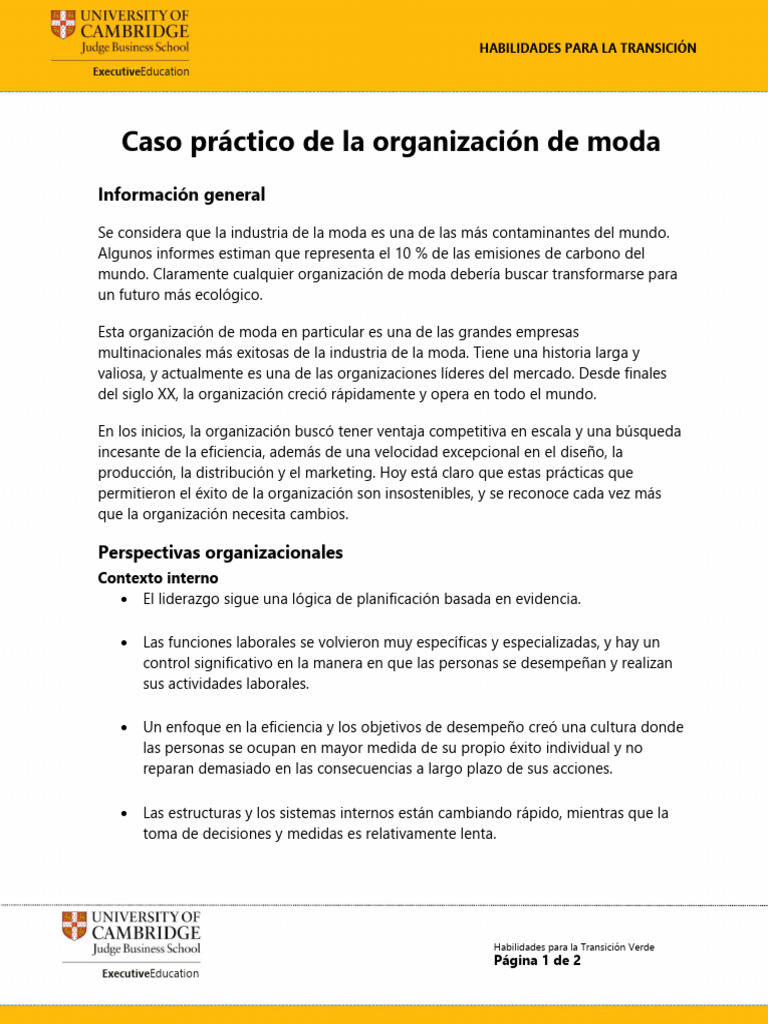Fashion Organisation Case Study-1 | PDF | Business | Comportamiento