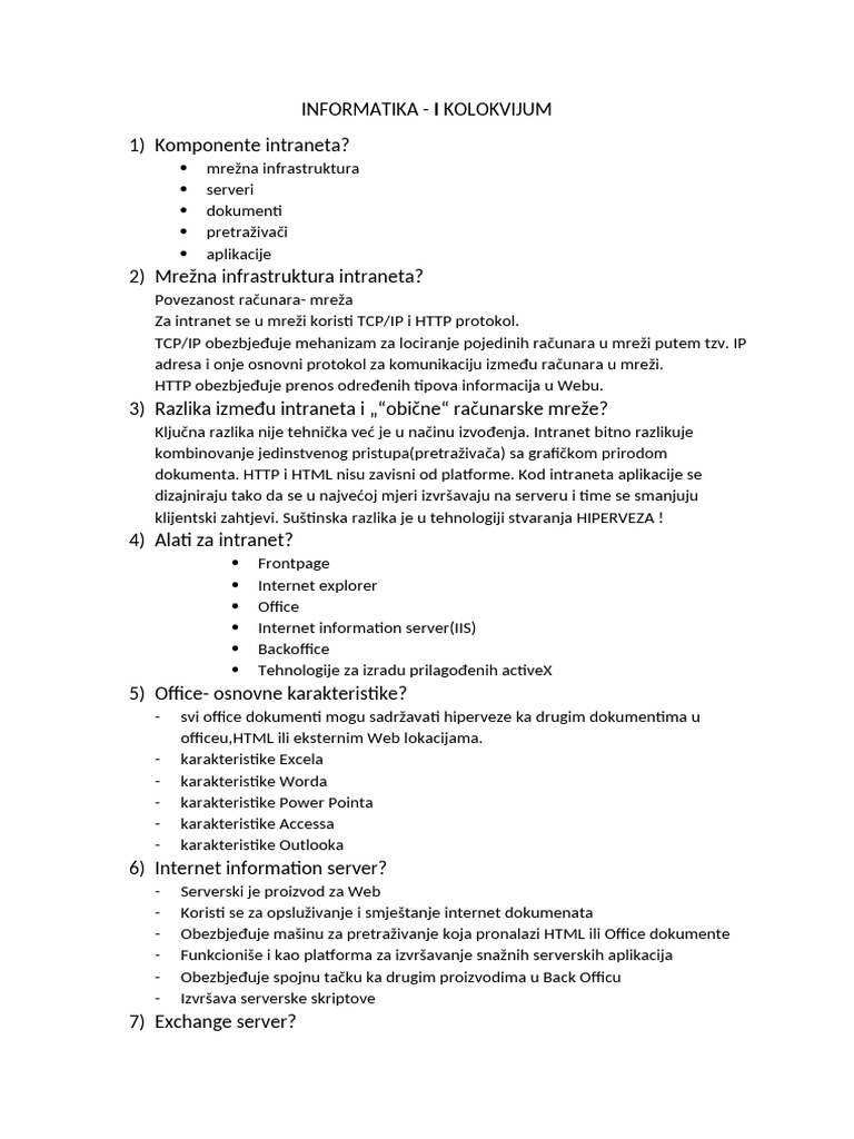 Poslovna Informatika - Literatura | PDF