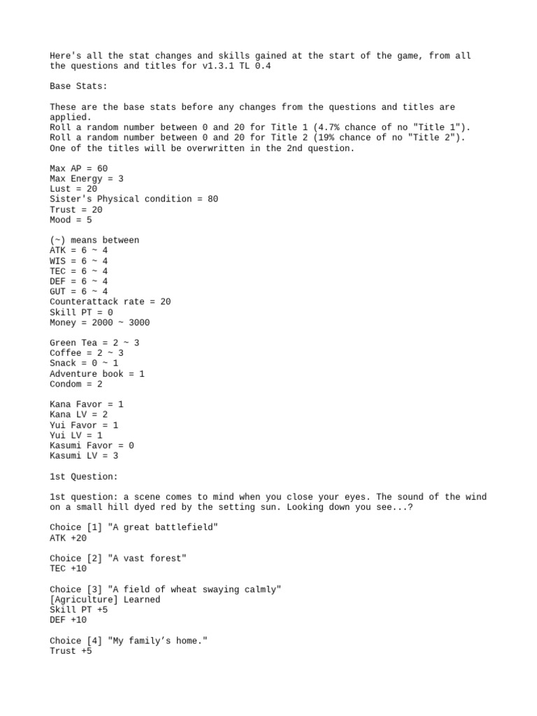 Guide - Imouto! Life Fantasy | PDF