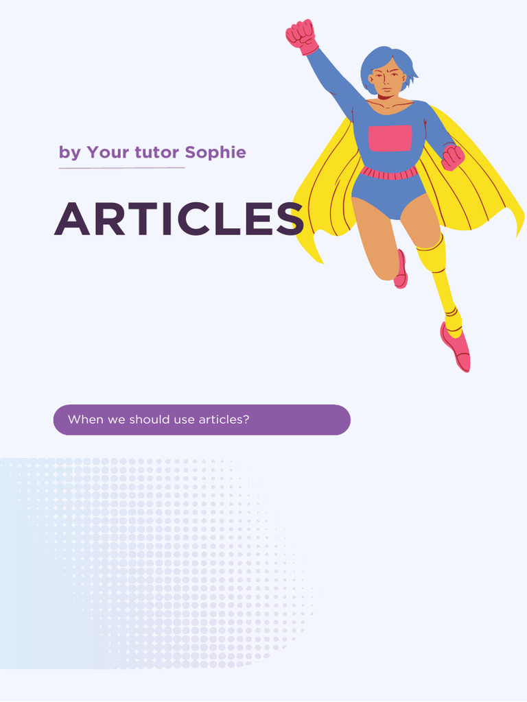 When We Should Use Articles | PDF | Plural | Language Families