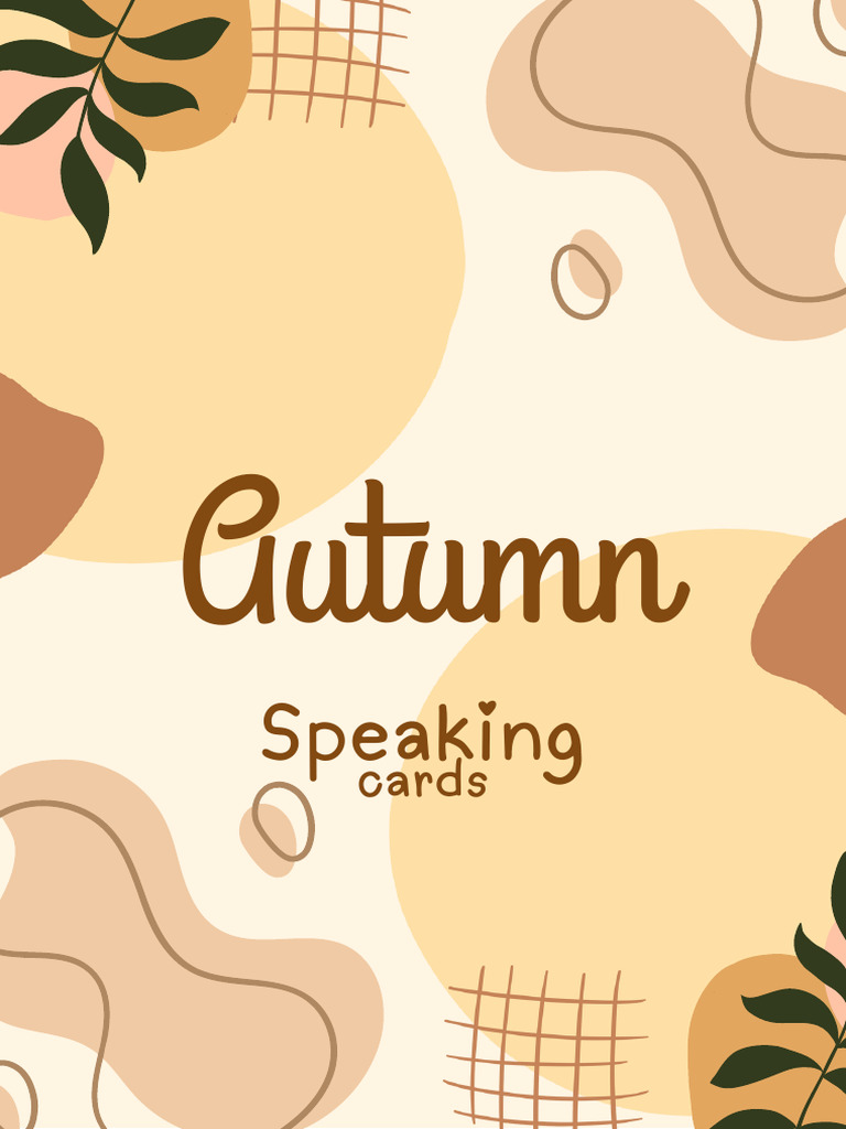 Speaking Cards AUTUMN | PDF