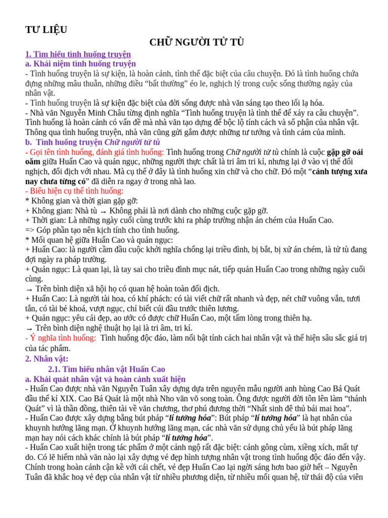 TƯ LIỆU CHU NGUOI TU TU | PDF