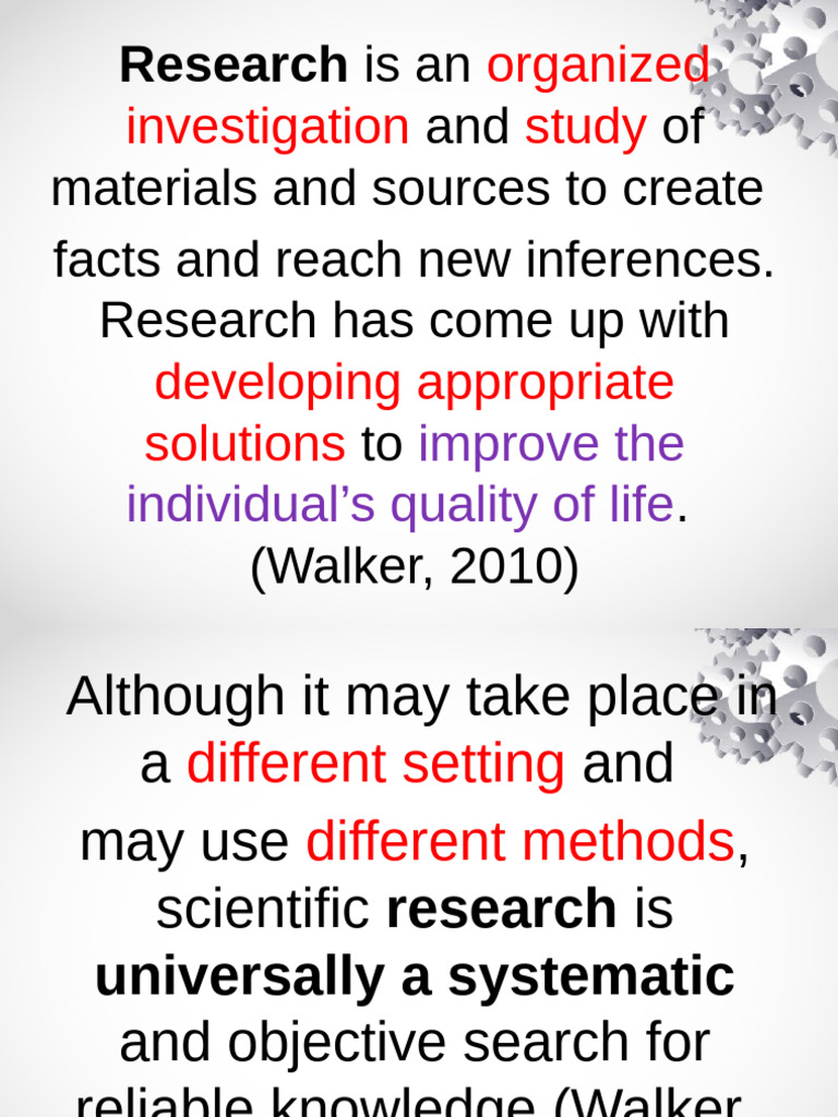 Characteristics of Research | PDF | Experiment | Hypothesis
