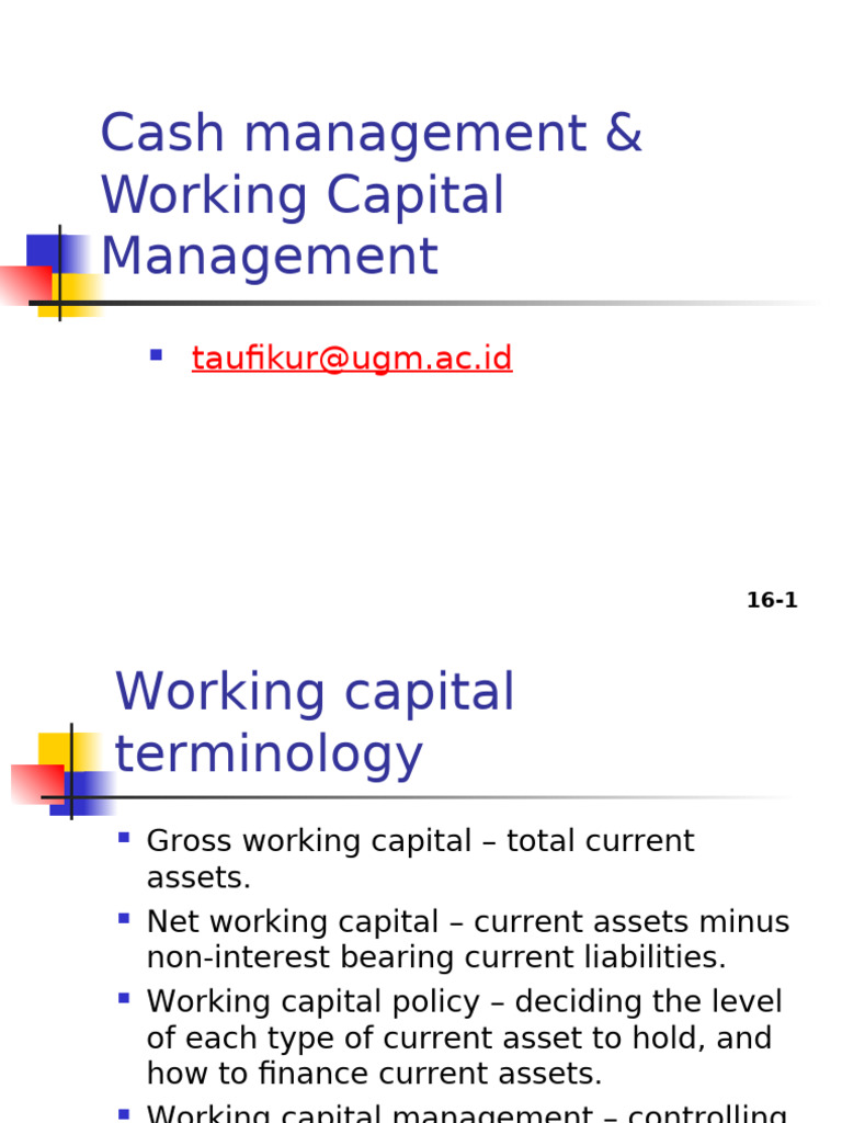 Cash & Working Capital Strategies | PDF | Working Capital | Finance ...