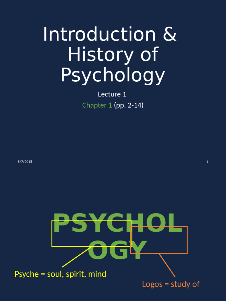 History And Overview Of Psychology Pdf Psychology Mind