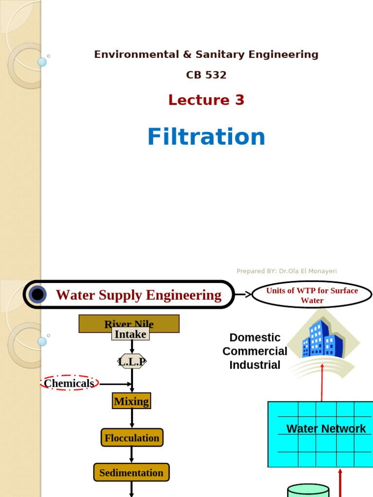 Lect - 3 - WTP (Filteration) | PDF | Filtration | Water Treatment