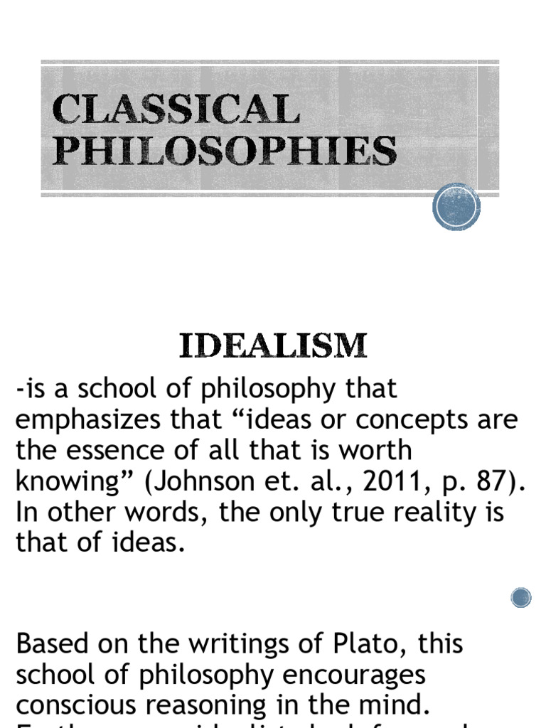 PED-3-Classical-Philos. | PDF | Philosophical Realism | Pragmatism