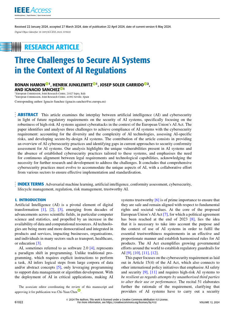 AI Cybersecurity Challenges in EU Regulations | PDF | Computer Security ...