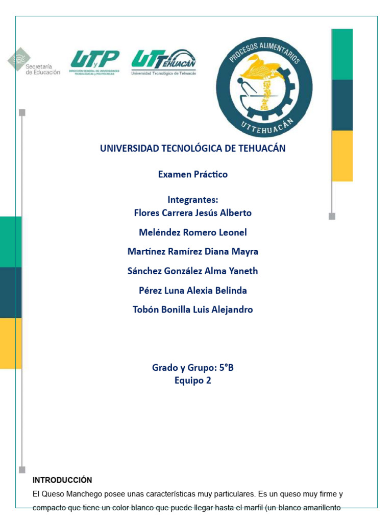 Practica 5 Queso Manchego | PDF | Queso | Leche