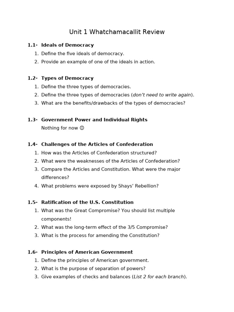 Unit 1 Parrot Review | PDF