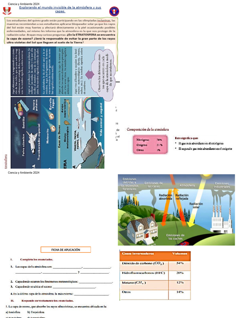 FICHA N°38 La Atmósfera Imprimir | PDF
