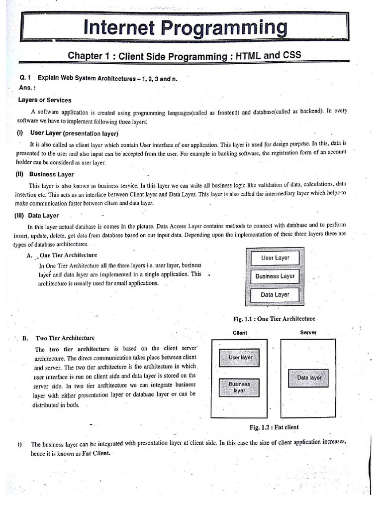 Web System Architectures Explained | PDF | World Wide Web | Internet & Web