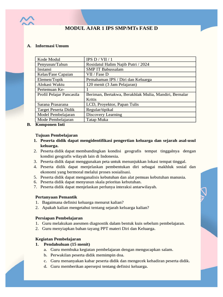 Modul VII - Keluarga | PDF