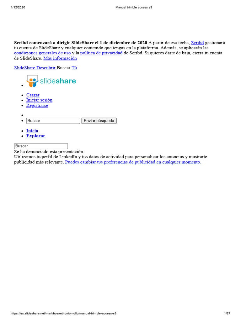 Manual de Trimble Access S3 | PDF | Archivo de computadora | Informática