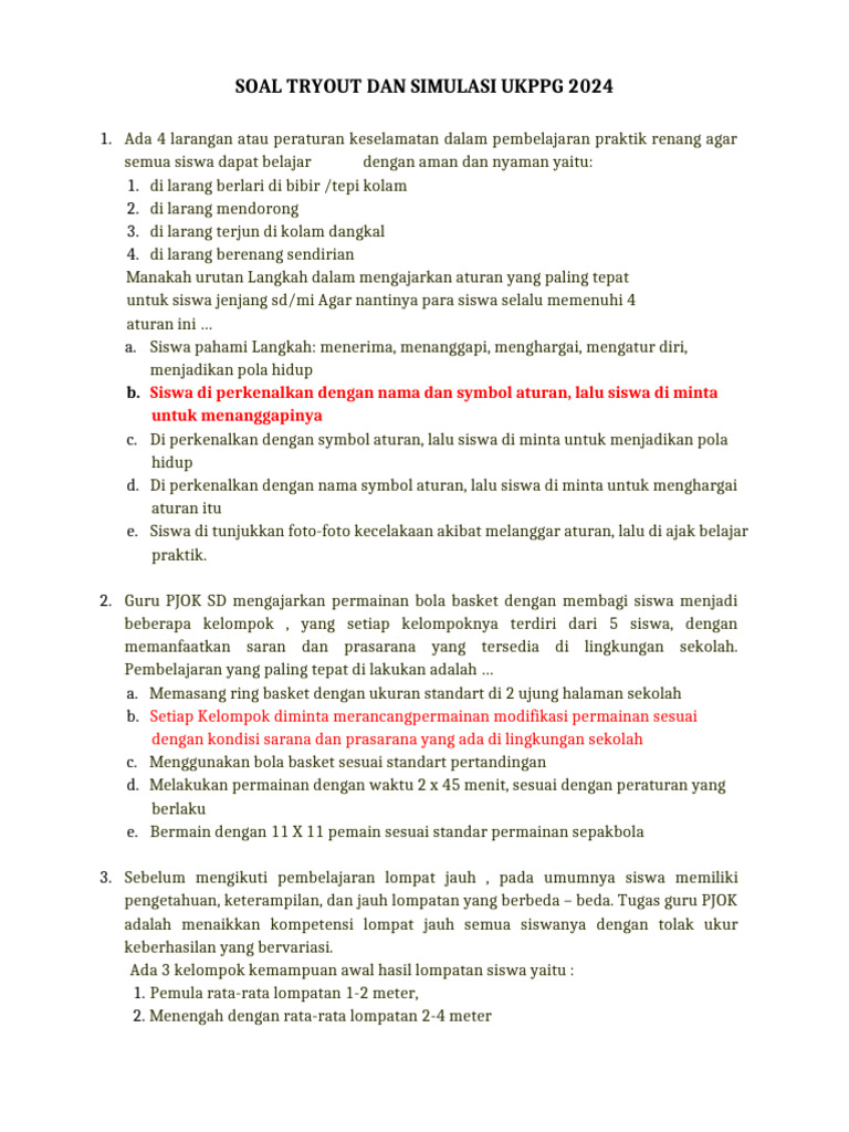 Soal Tryout Dan Simulasi Ukppg 2024 | PDF