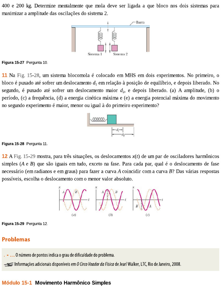 Problemas Cap 15 Halliday | PDF