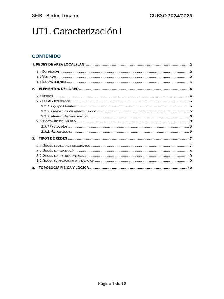 SMR Ral Ut1 | PDF | Red de computadoras | Topología de la red