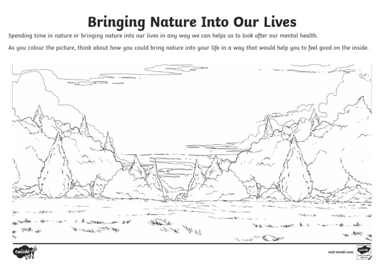 Bringing Nature Into Our Lives Colouring Activity Sheet | PDF