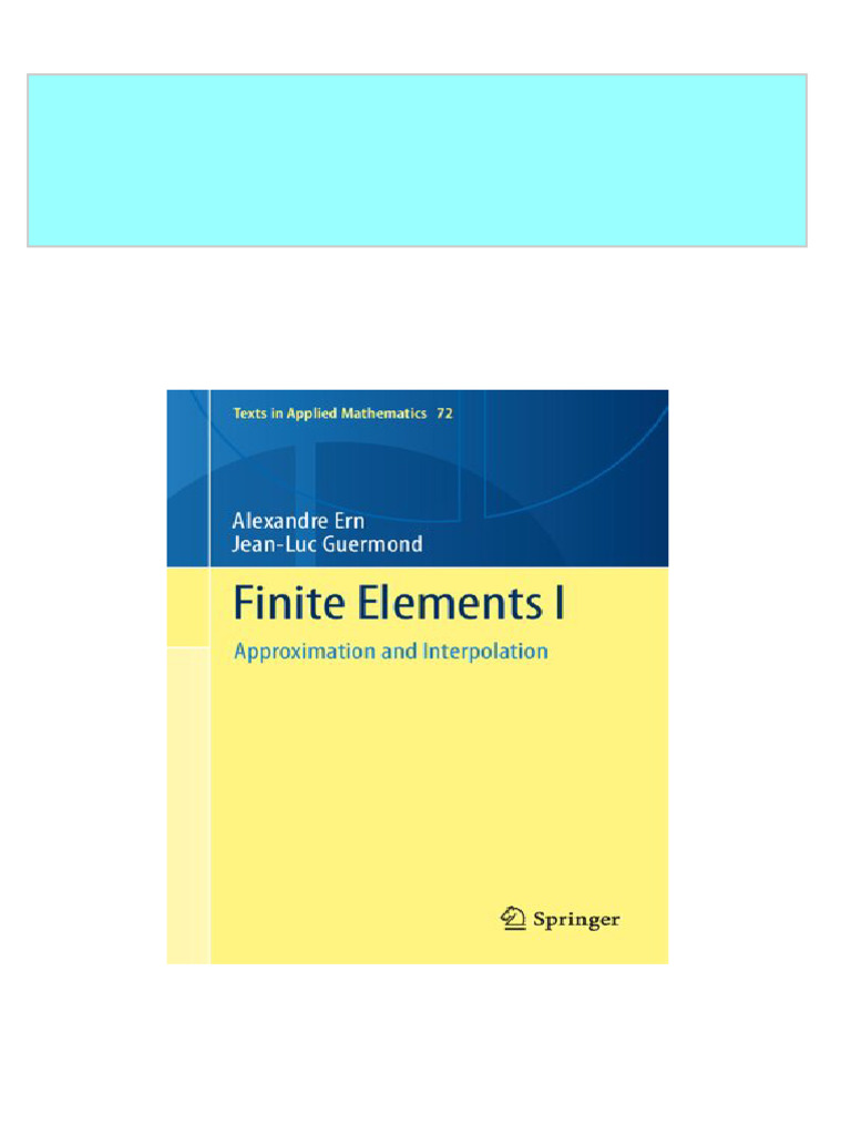Buy Ebook Finite Elements I Approximation And Interpolation 1st Edition Alexandre Ern Cheap