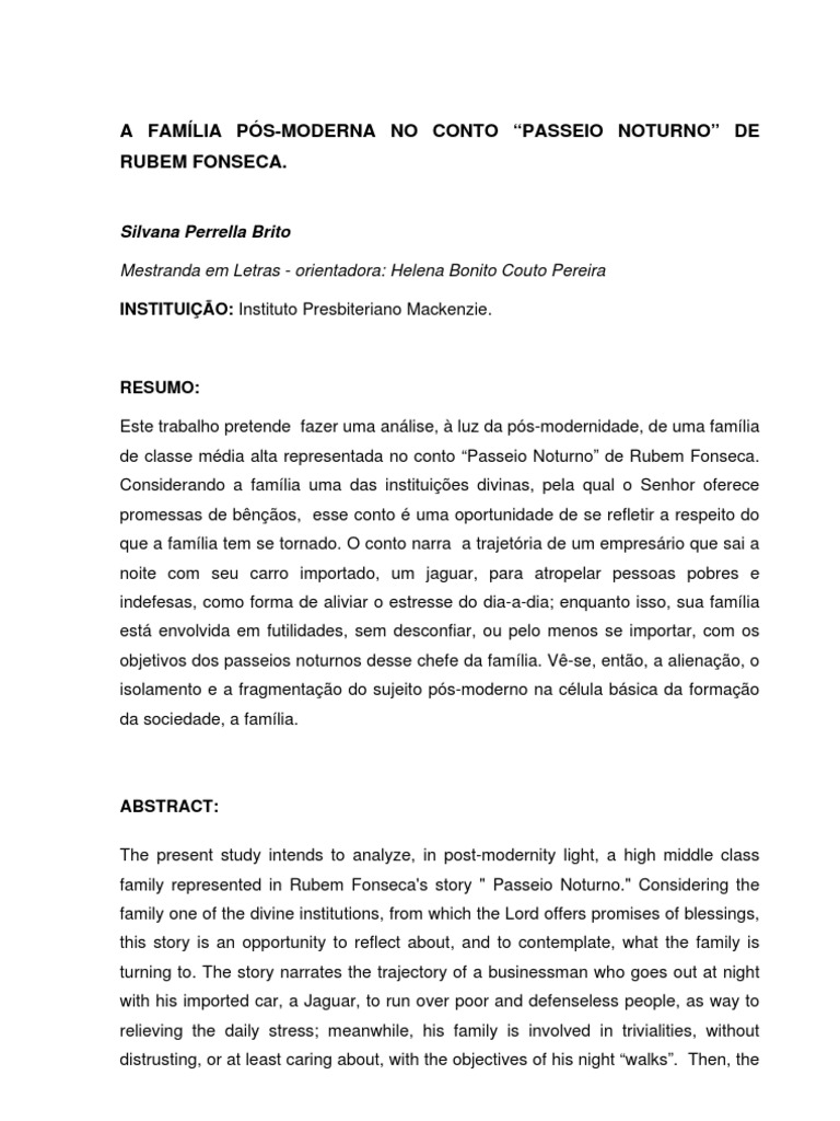 Passeio Noturno | PDF | Família | Contos