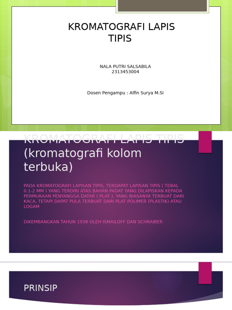 Kromatografi Lapis Tipis Nala | PDF