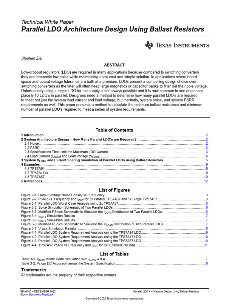 Parallel LDO Architecture Design Using Ballast Resistors | PDF | Electromagnetism | Computer ...