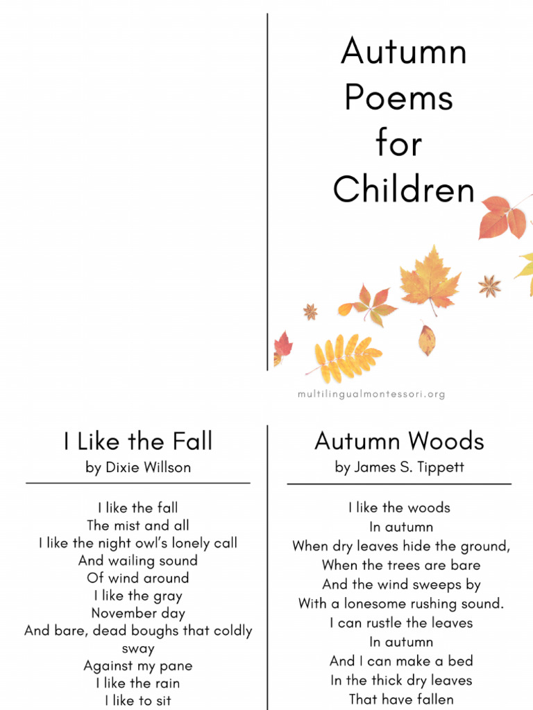 Autumn Poems For Children | PDF