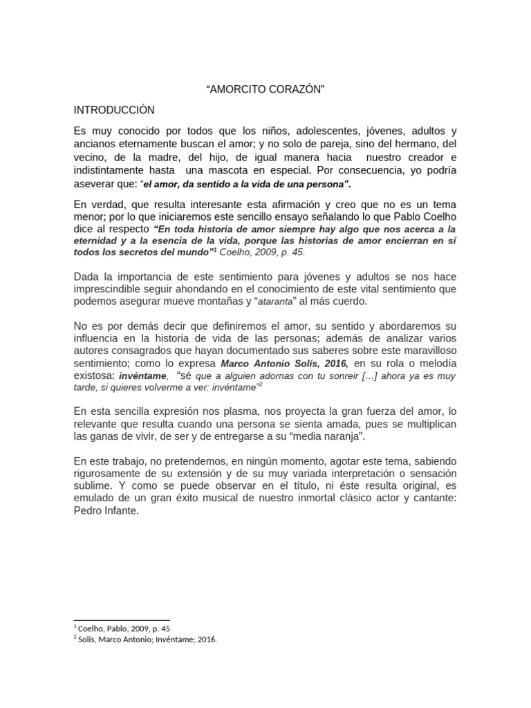 Amorcito Corazón | PDF