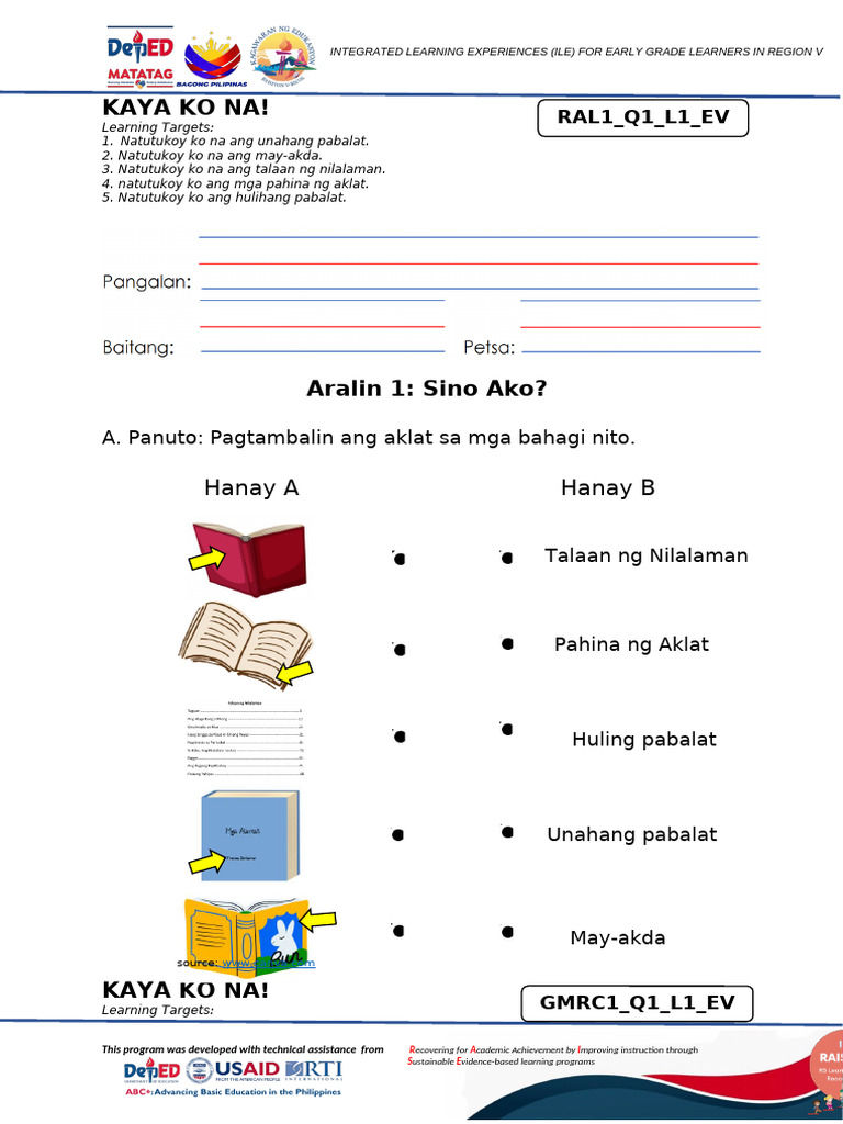Evaluation q1 l1 Grade1 | PDF