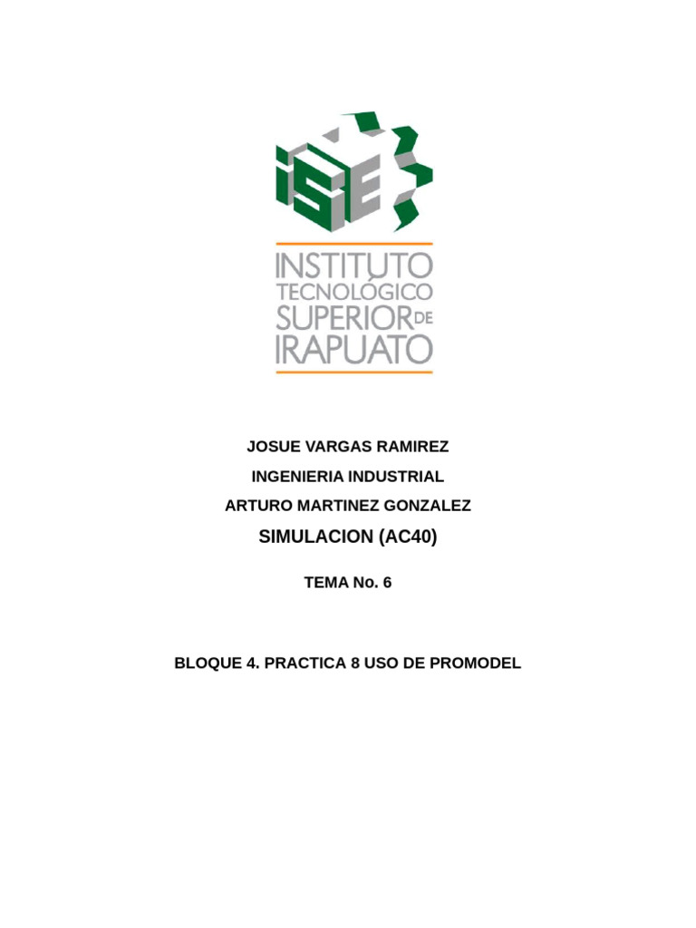 Bloque 4. Practica 8 Uso de Promodel | PDF