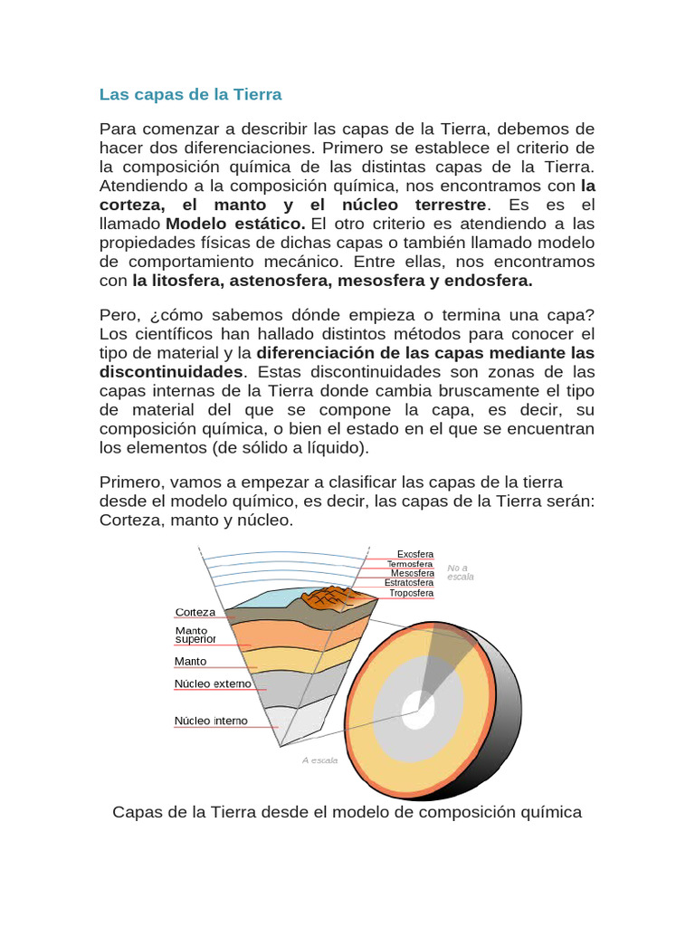 Las Capas de La Tierra | PDF | Placas tectónicas | Tierra