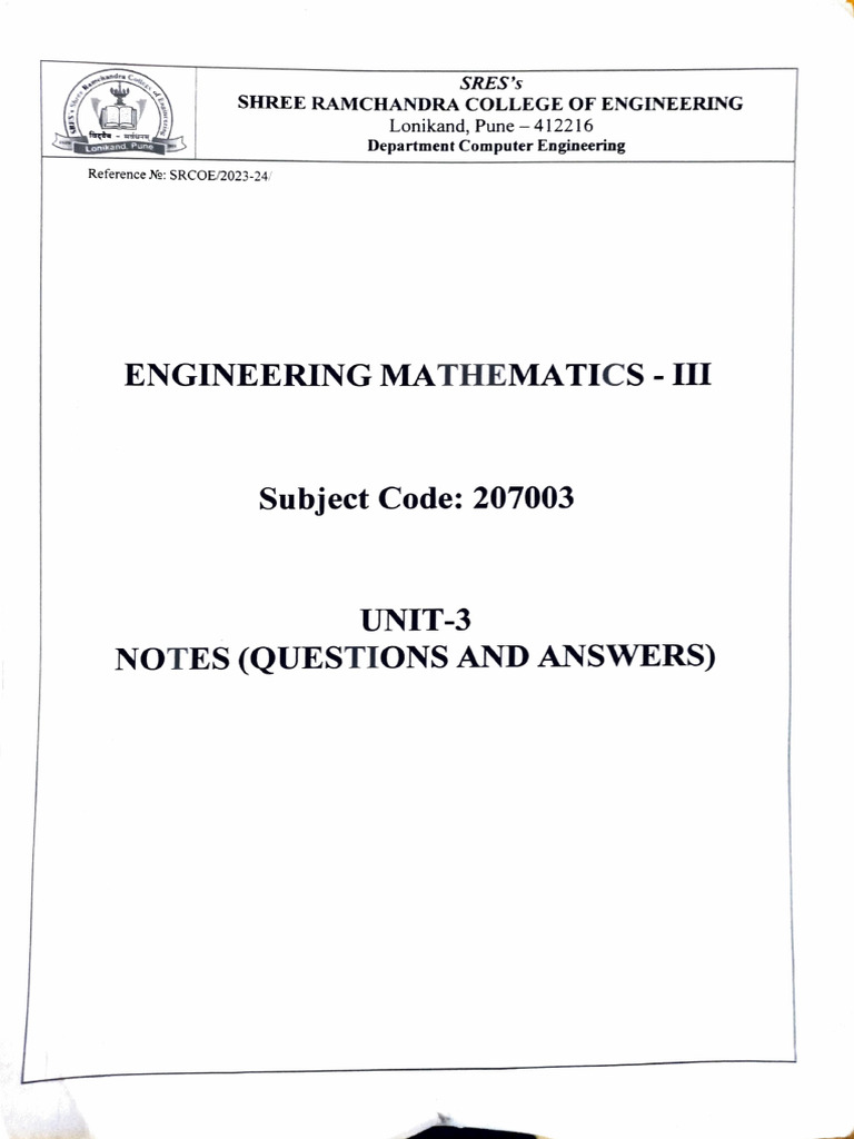 Unit Iii Pdf Statistical Analysis Teaching Mathematics