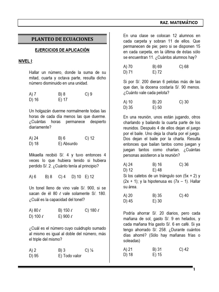 RM Ecuaciones | PDF RM Ecuaciones | PDF