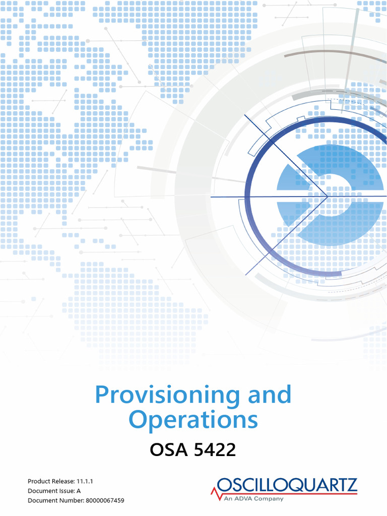 OSA 5422 11.1.1 Provisioning and Operations | PDF | Legal Liability ...