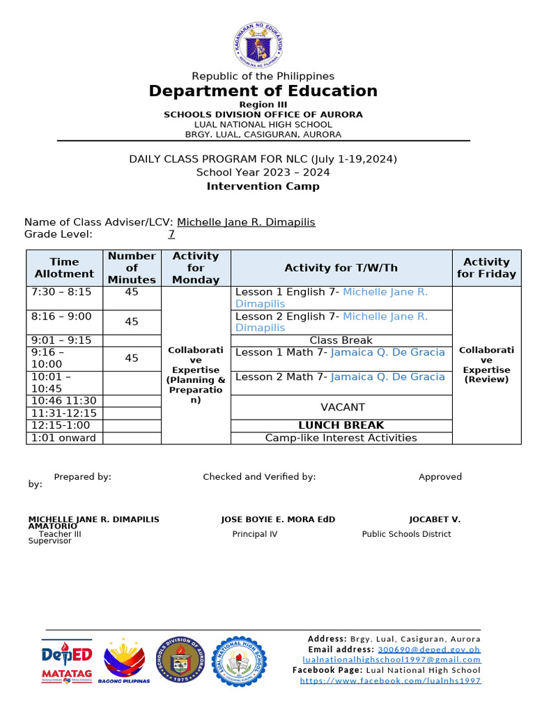 NLC-2024-CLASS-PROGRAM H | PDF | Social Institutions