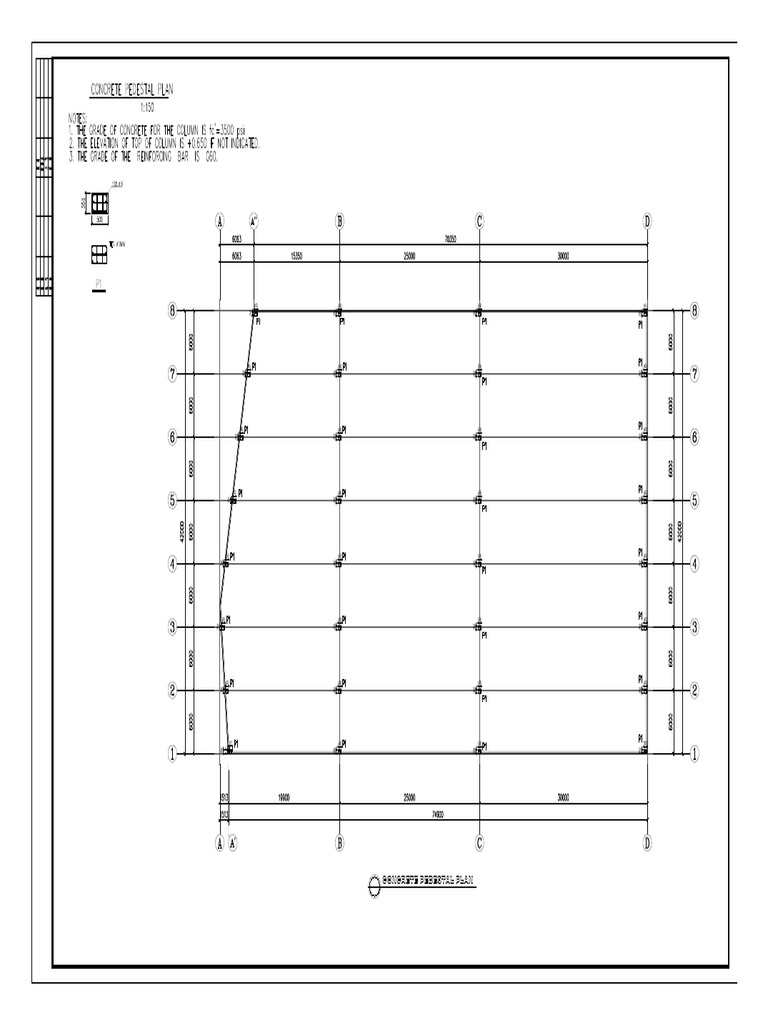 Concrete Pedestal Plan | PDF