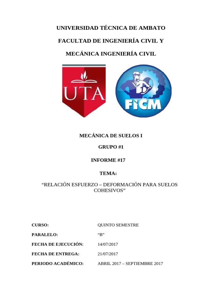 Informe 17 | PDF | Mecánica de suelos | Ingeniería