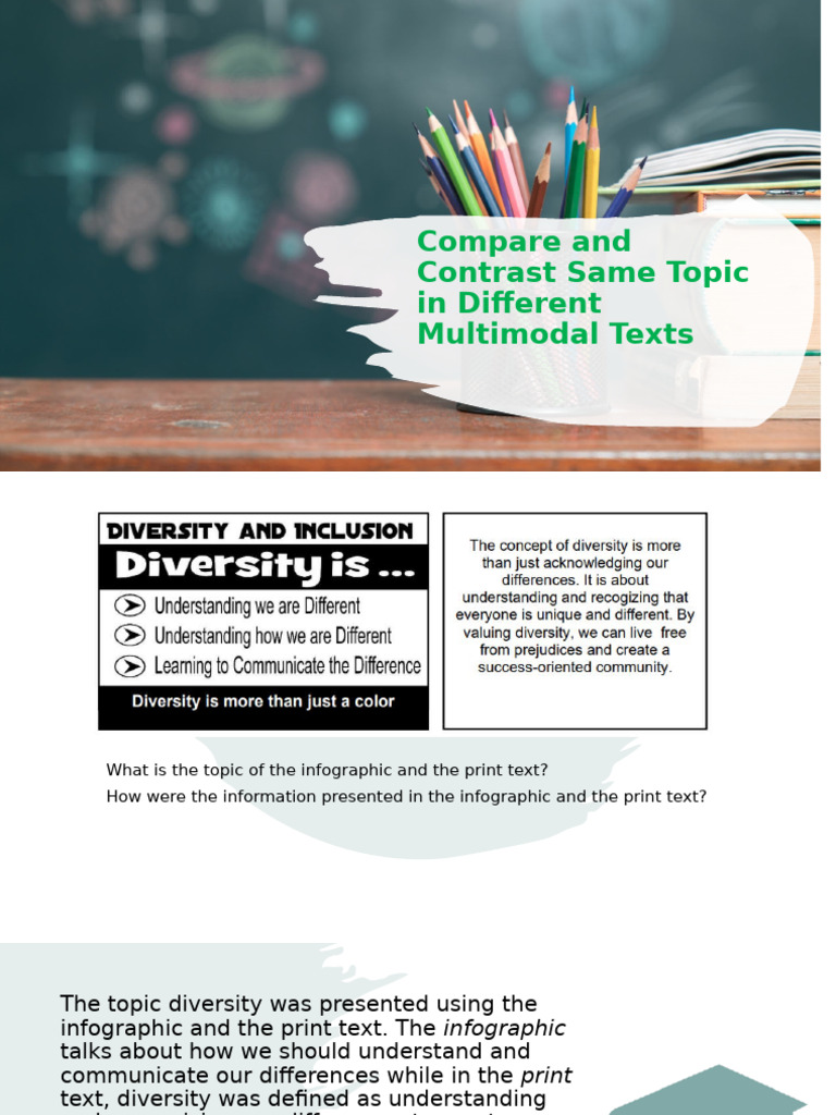 Compare and Contrast Same Topic in Different Multimodal | PDF | Writing ...