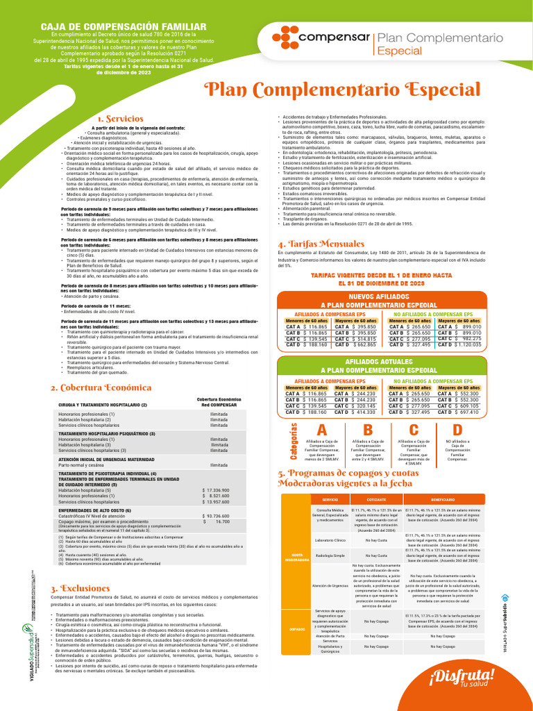 Tarifas Pce 2023 | PDF | Terapia | Cirugía