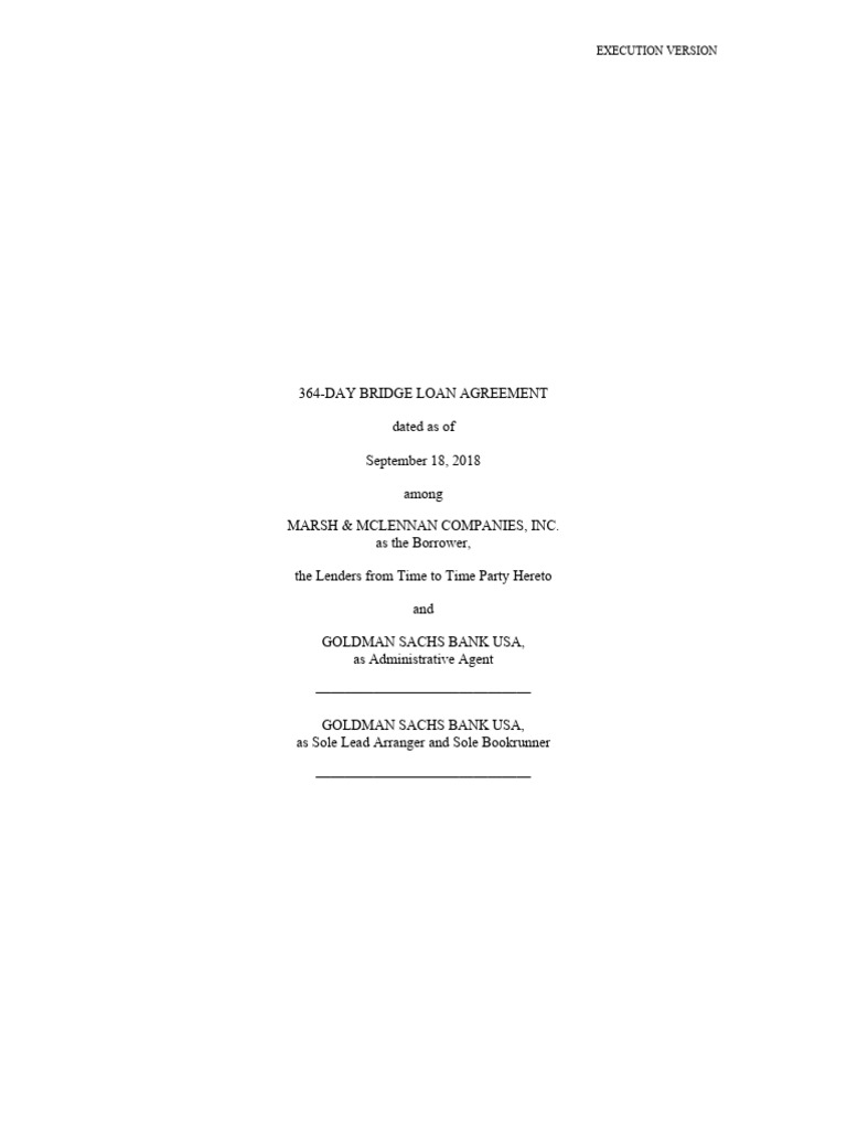 Bridge Loan Agreement | PDF | Debt | Loans