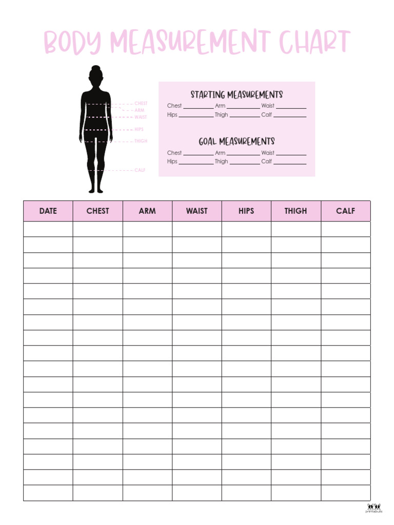 Body Measurement Tracking Chart | PDF