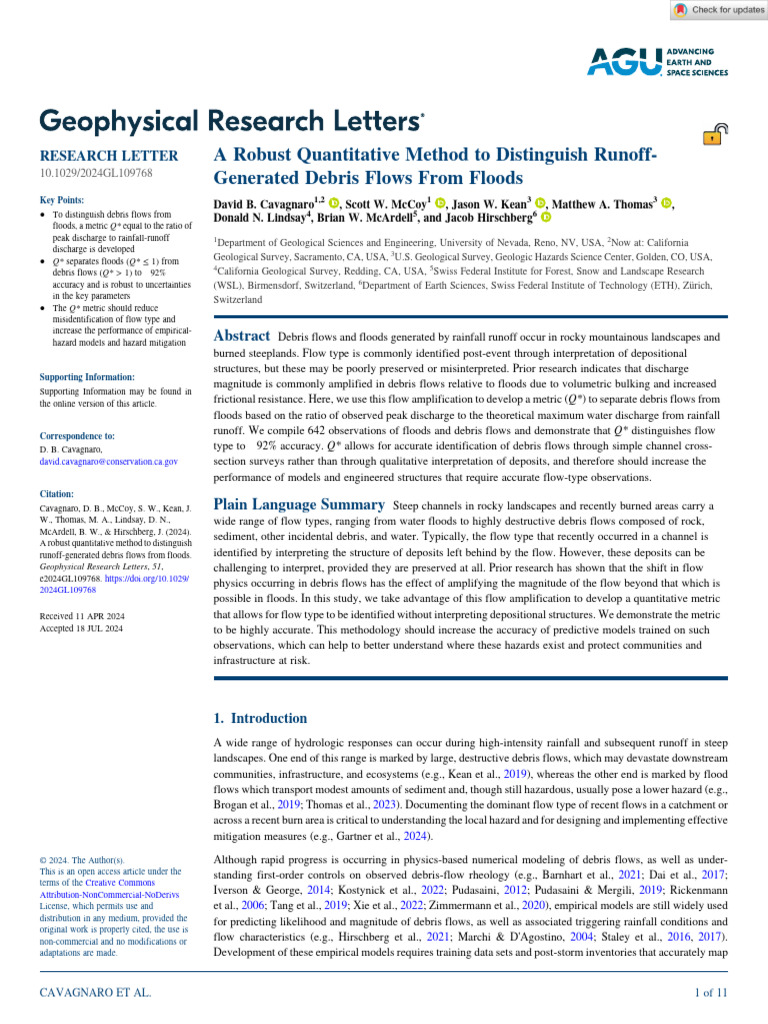 Geophysical Research Letters - 2024 - Cavagnaro - A Robust Quantitative ... Geophysical Research Letters - 2024 - Cavagnaro - A Robust Quantitative ...