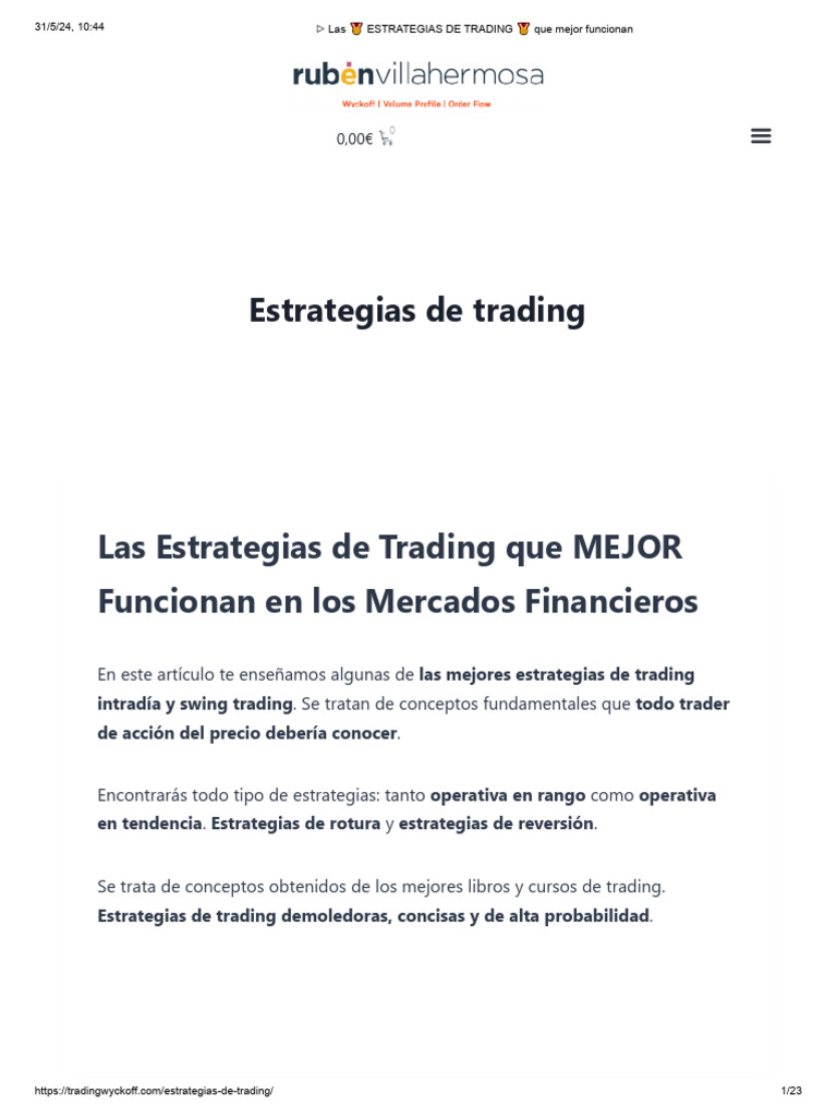 Las ? ESTRATEGIAS DE TRADING ? Que Mejor Funcionan | PDF | Comerciante ...